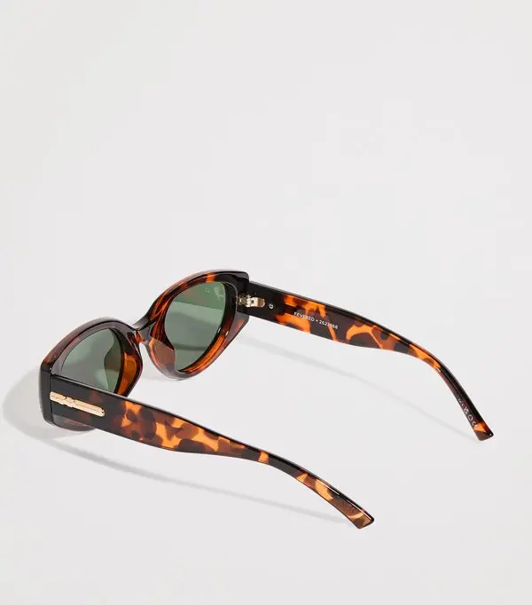 Le Specs Tortoiseshell Oval Sunglasses