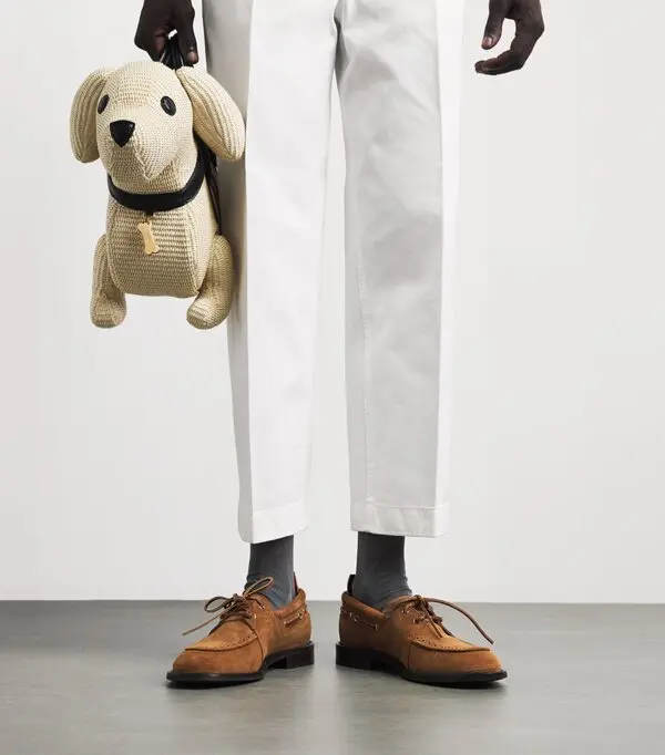 THOM BROWNE Suede Boat Shoes