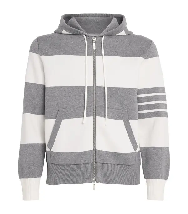 Thom Browne 4-bar Stripe Hector Hoodie - Grey