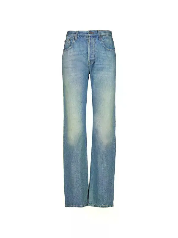 Gucci Faded Straight-leg Jeans - Blue