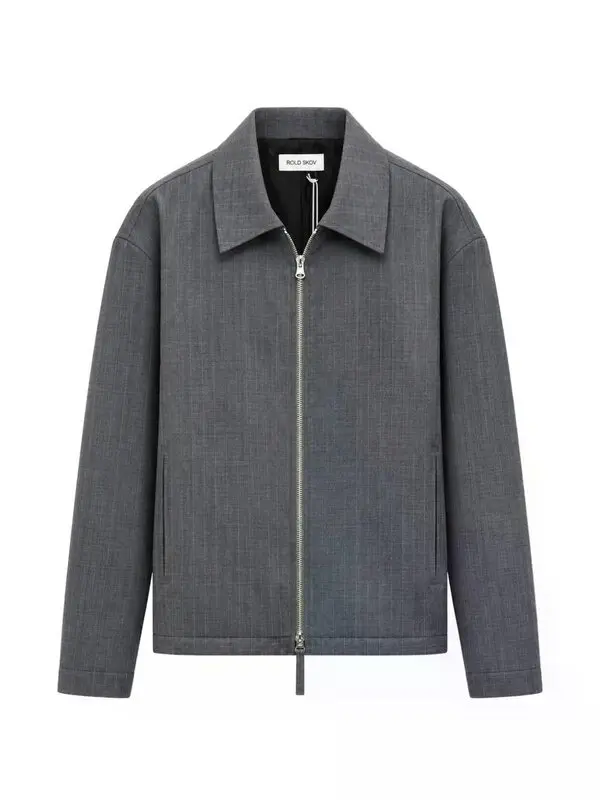 ROLD SKOV Pinstriped Zip-up Jacket