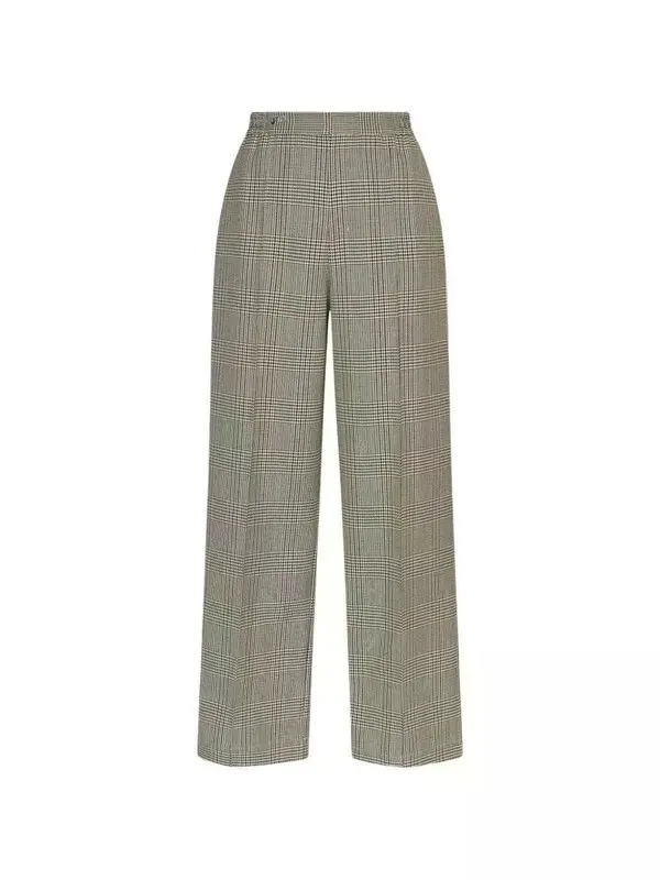 STEL Check-pattern Straight Trousers
