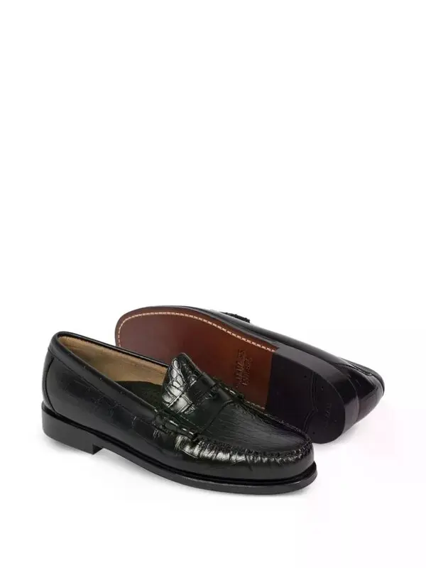 G.H.BASS Weejun Heritage Larson Crocodile-effect Loafers
