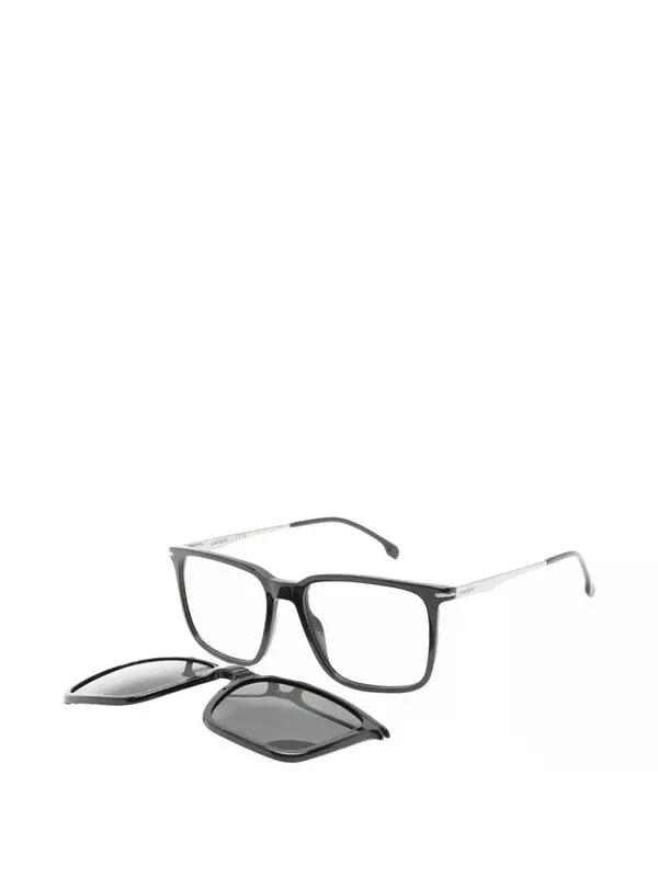 Carrera Eyewear Square-frame Clip-on Glasses - Silver