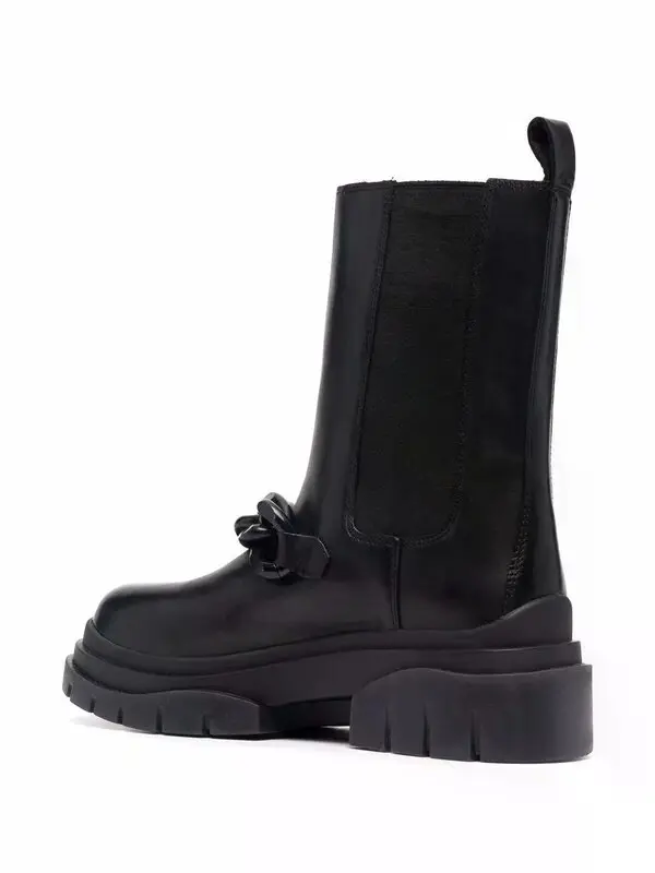 Ash Storm Chain Leather Boots