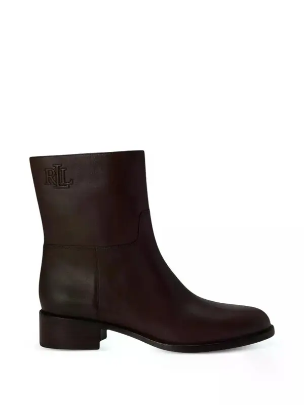 Ralph Lauren Kyle Logo-embossed Leather Ankle Boots