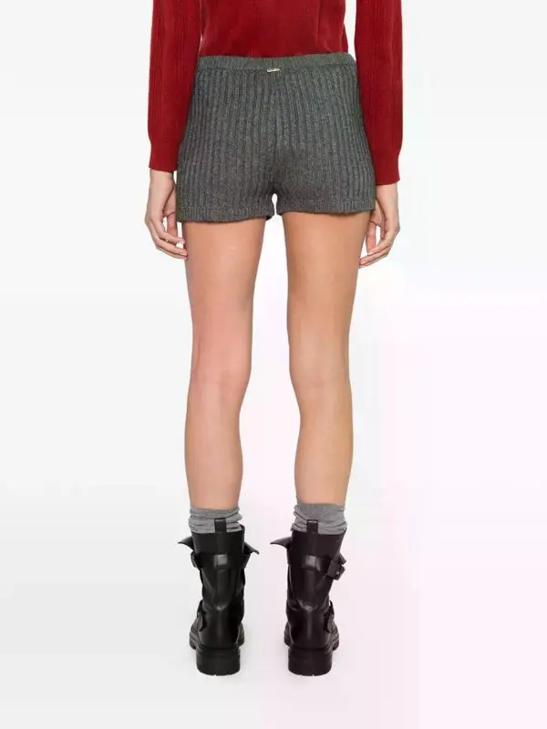 TWINSET Sequin-embellished Ribbed Shorts