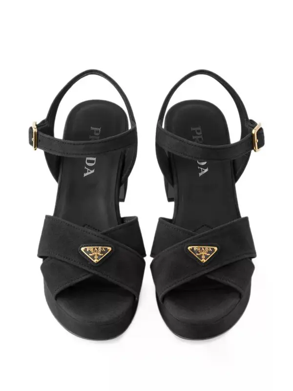 Prada Suede Platform Sandals