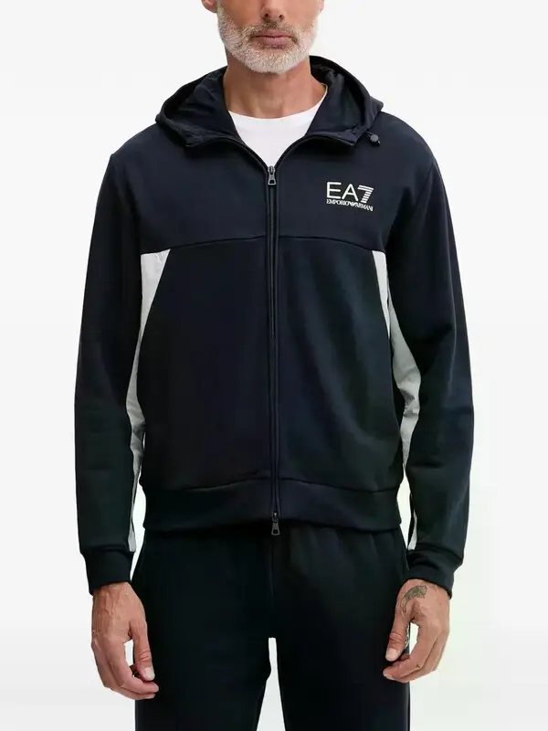 EA7 Logo-print Zip-up Tracksuit