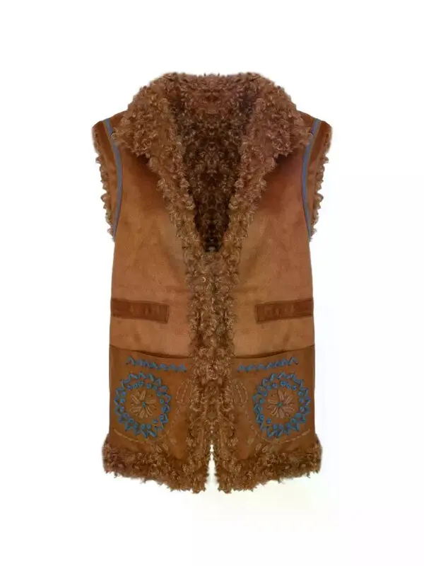 Pho Firenze Teddy Vreversible Embroidered Waistcoat