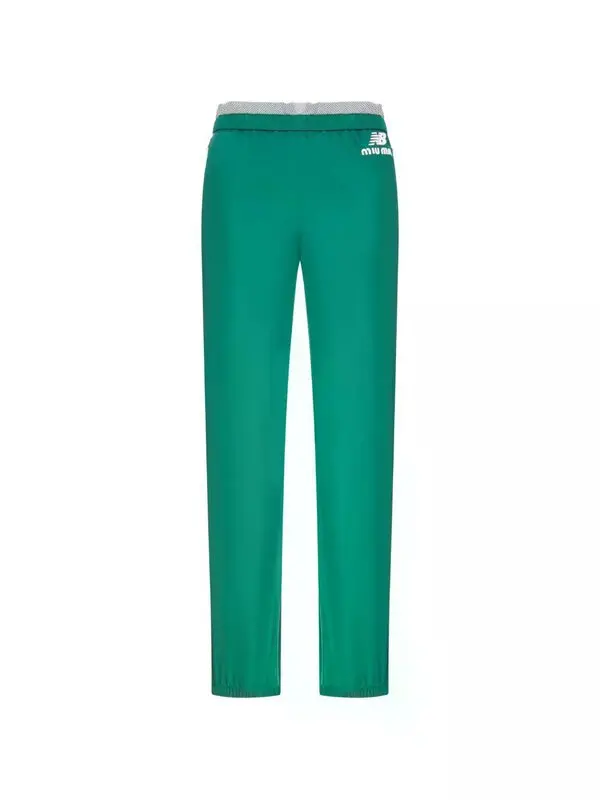 Miu Miu X New Balance Technical Poplin Joggers - Green