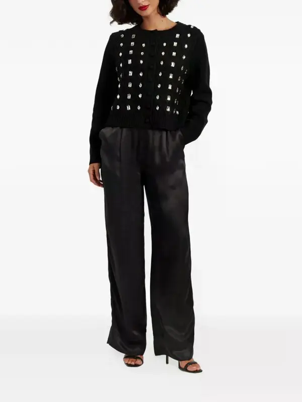 Chinti & Parker Crystal-embellished Cable-knit Cardigan
