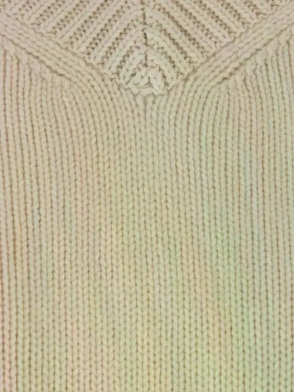Soft Goat V-neck Ribbed Sweater