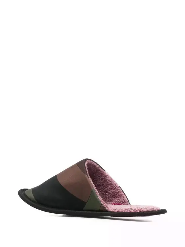 Emilio Pucci Striped Silk Slippers