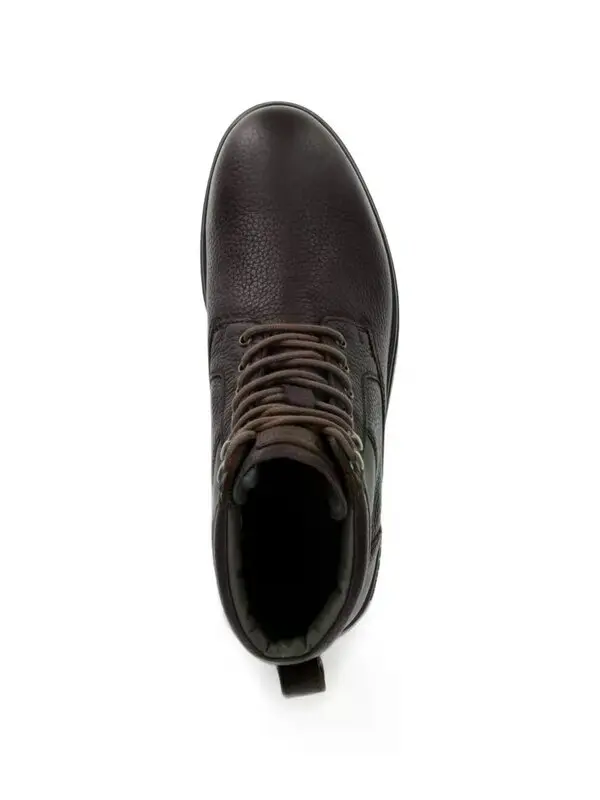 Barbour Eslington Grained Leather Panelled Boots
