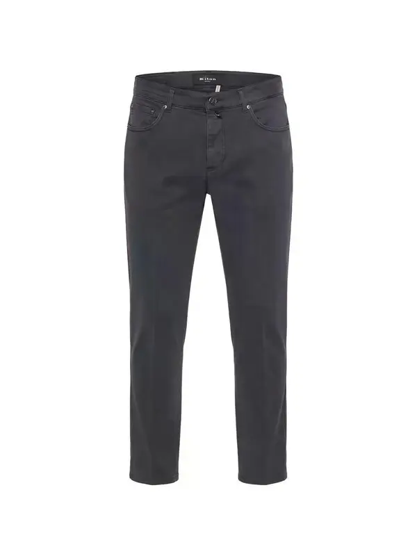 KITON Logo-patch Straight-leg Trousers