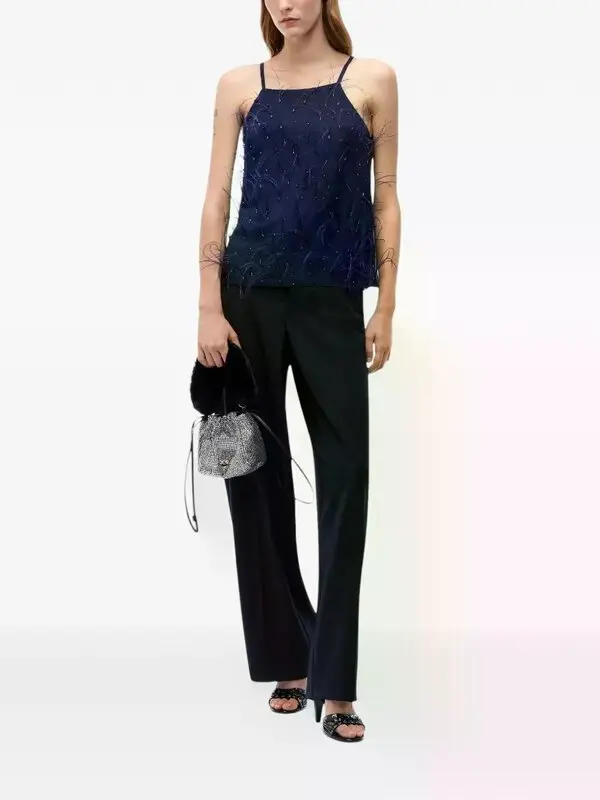 Pinko Fluid Top With Feather Detailing