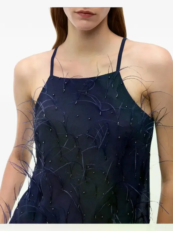 Pinko Fluid Top With Feather Detailing