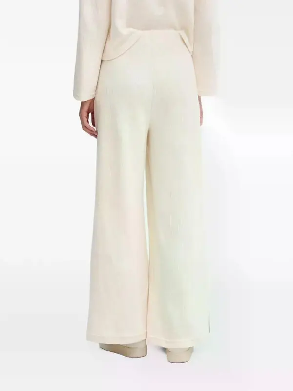 Dkny Ribbed-knit Wide-leg Trousers