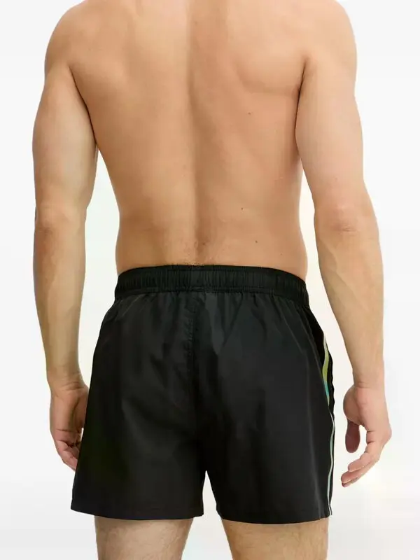 EA7 Logo-patch Drawstring Swim Shorts - Black