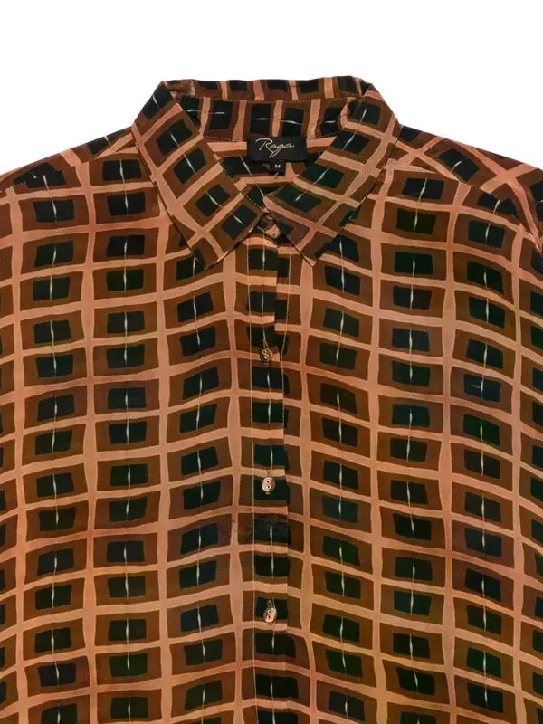 RAGA Geometric-print Long-sleeve Shirt