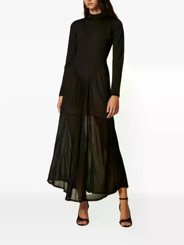 TWINSET Long Knit Dress With Gathering