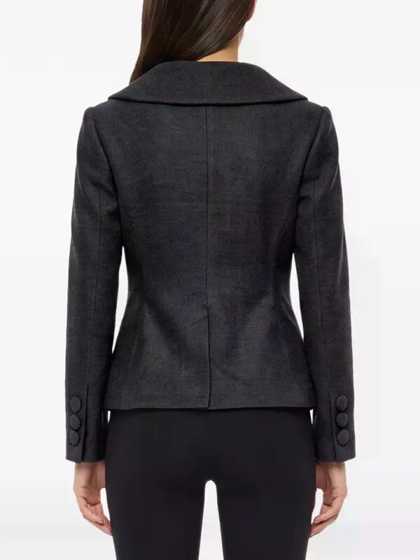 SHUSHU/TONG Double-breasted Peter Pan Collar Fitted Blazer