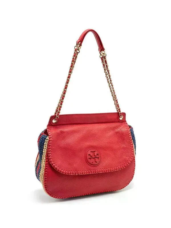 Tory Burch Marion Whipstitch Shoulder Bag - Red