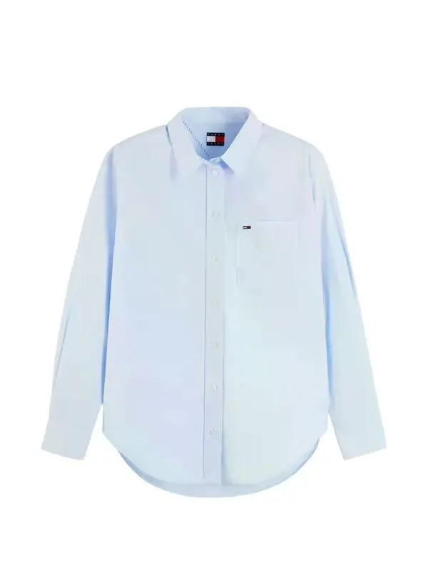 Tommy Hilfiger Logo-embroidered Pocket Shirt - Blue