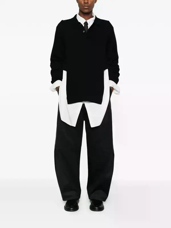 Comme Des Garçons Long-sleeve Layered-detail Sweater