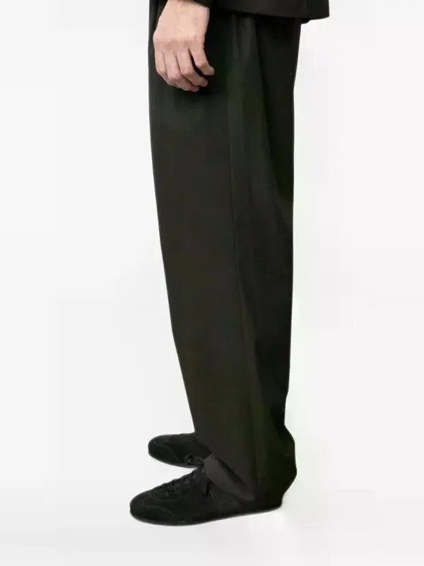 STILL BY HAND Cotton-twill Drawstring Tapered Trousers