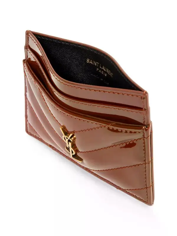 Saint Laurent Cassandre Quilted Patent Card Holder
