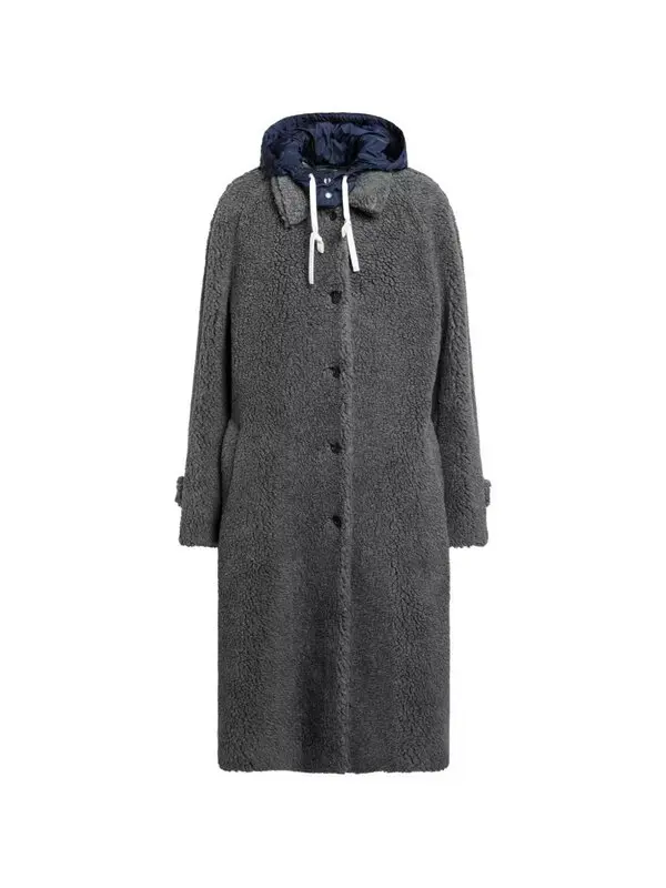 Miu Miu Single-breasted Fleece Coat