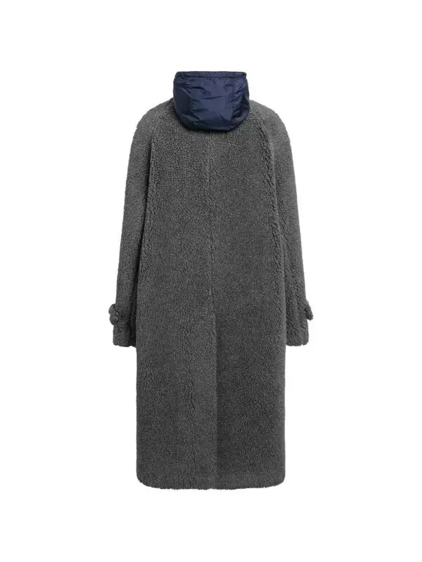 Miu Miu Single-breasted Fleece Coat