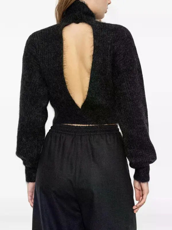 Max Mara Mélange Mohair Yarn Jumper Dark