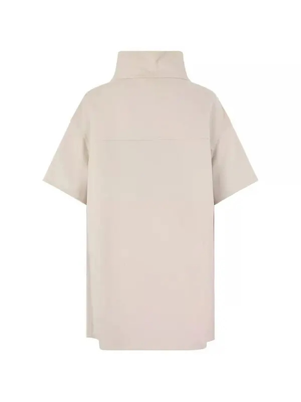 MOORER Short-sleeve High-neck Oversized Coat