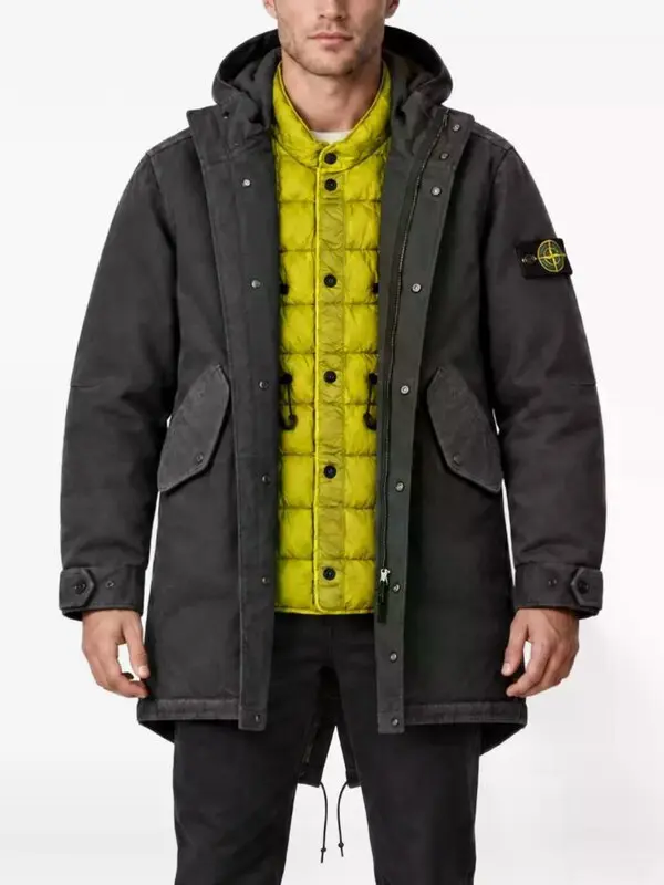 Stone Island Logo-patch Hooded Parka