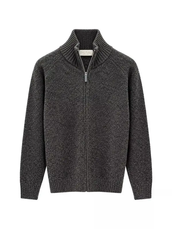 THE PULL Zip-up Wool Cardigan