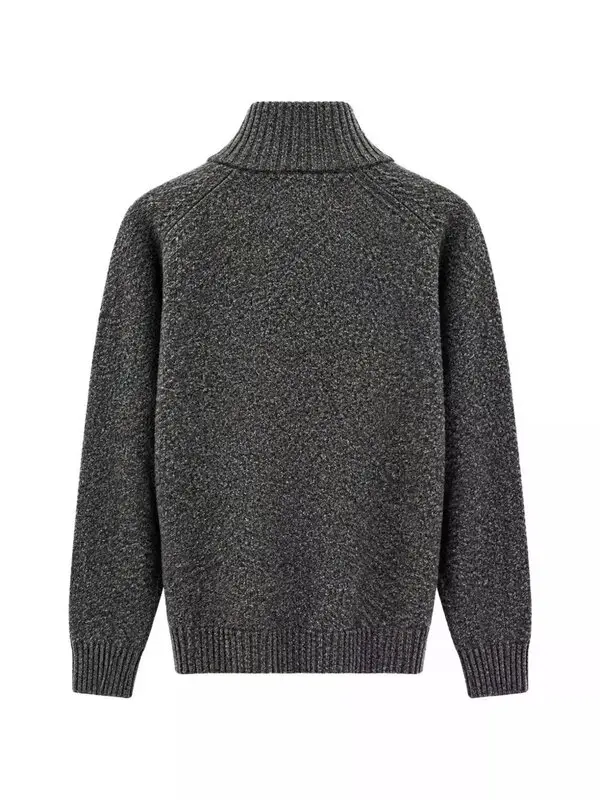 THE PULL Zip-up Wool Cardigan