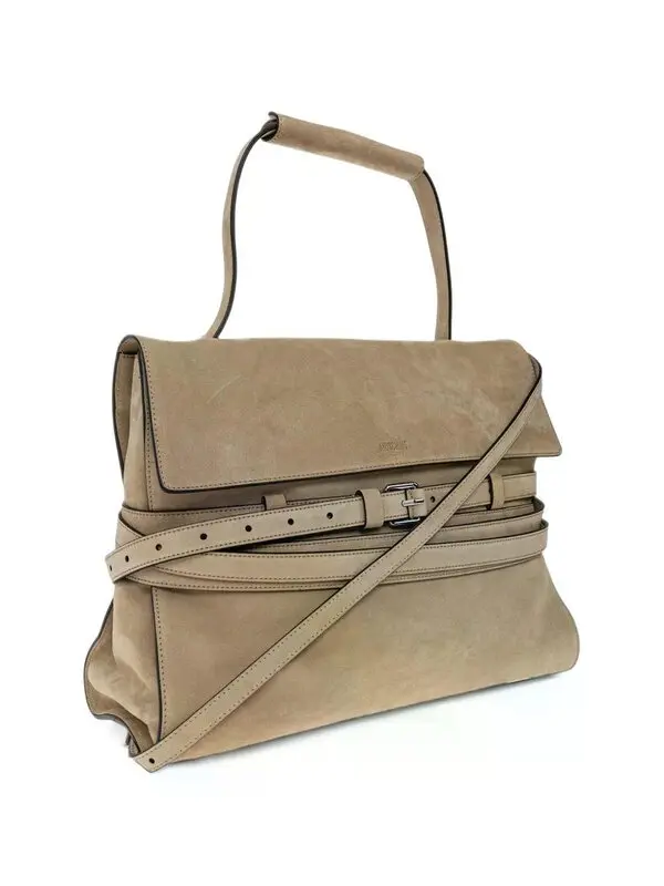 Moschino Tie Me Suede Tote Bag