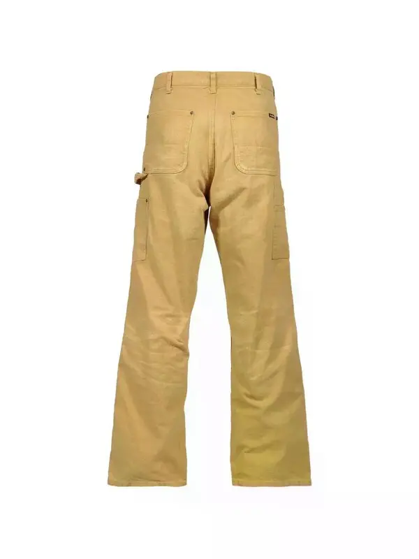 KAMIYA Heavy Sun Faded Distressed Duck-canvas Jeans