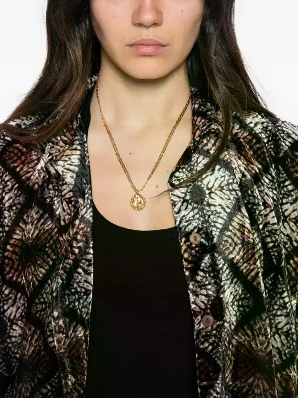 RAGA Geometric-print Velvet Jacket
