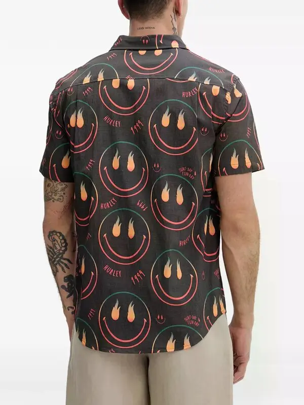 HURLEY Smiley-print Short-sleeve Shirt