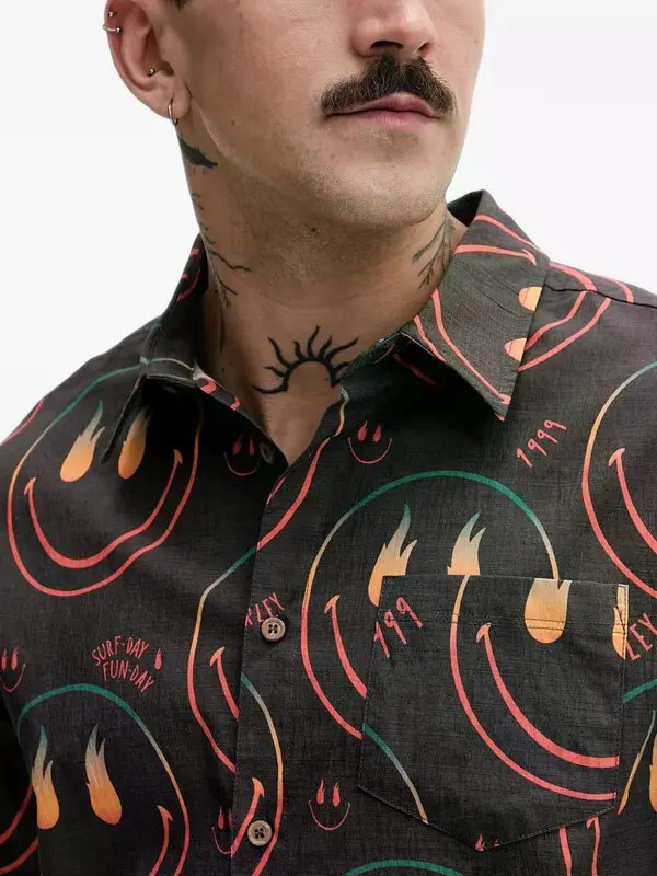 HURLEY Smiley-print Short-sleeve Shirt
