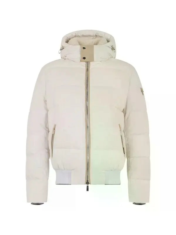 MOORER Wright-vt Hooded Sheepskin-trim Padded Jacket