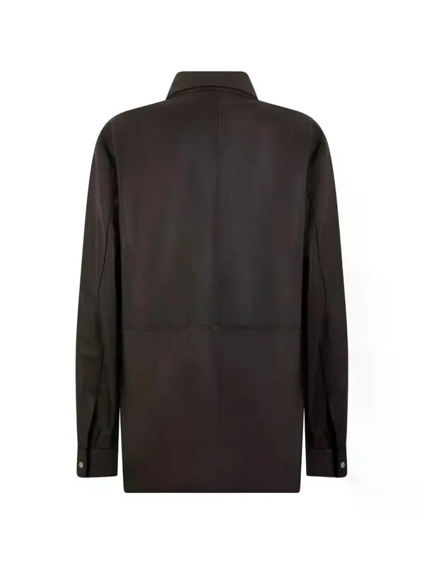 MOORER Button-fastening Leather Jacket