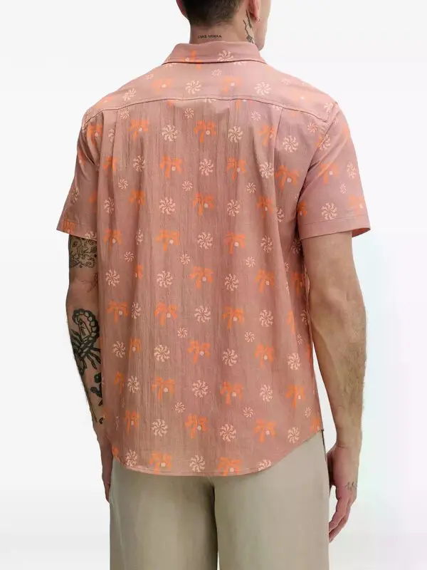 HURLEY Palm-print Short-sleeve Shirt