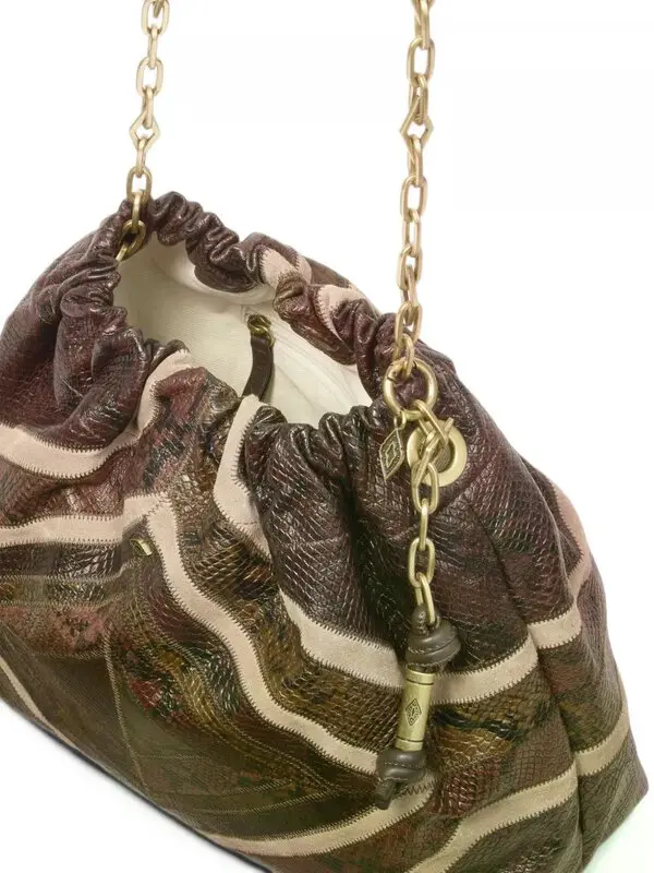 Ba&sh Junetote Snakeskin-effect Patchwork Shoulder Bag
