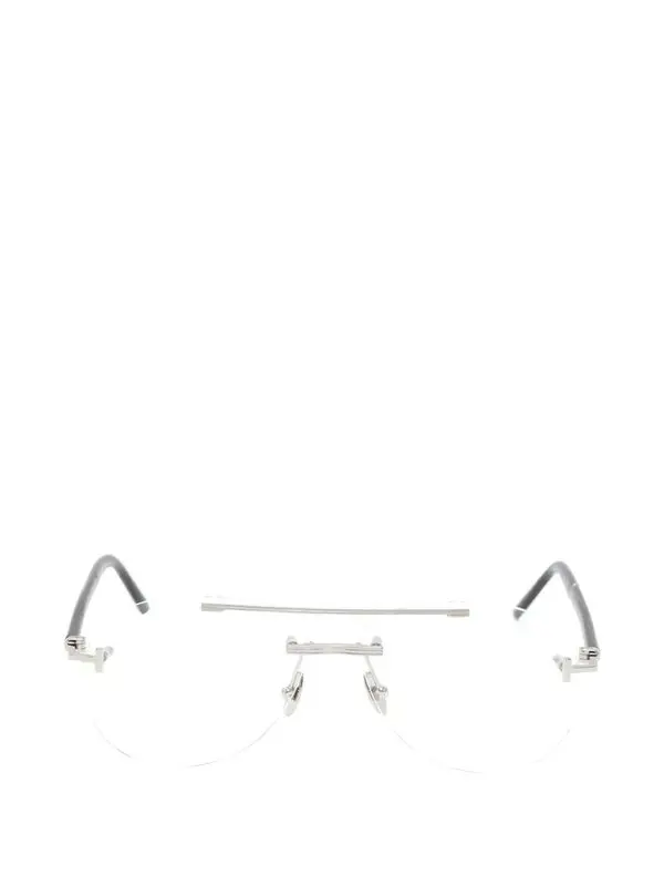 TOM FORD Private Pilot-frame Glasses - Silver