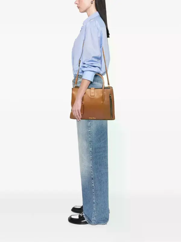 Miu Miu 2010-2026 Goatskin Madras Satchel